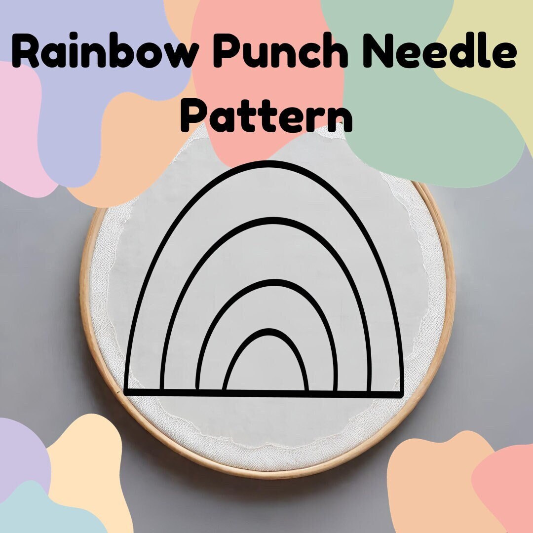 Punch Needle Patterns for Beginners Rainbow Punch Needle Punch Needle ...