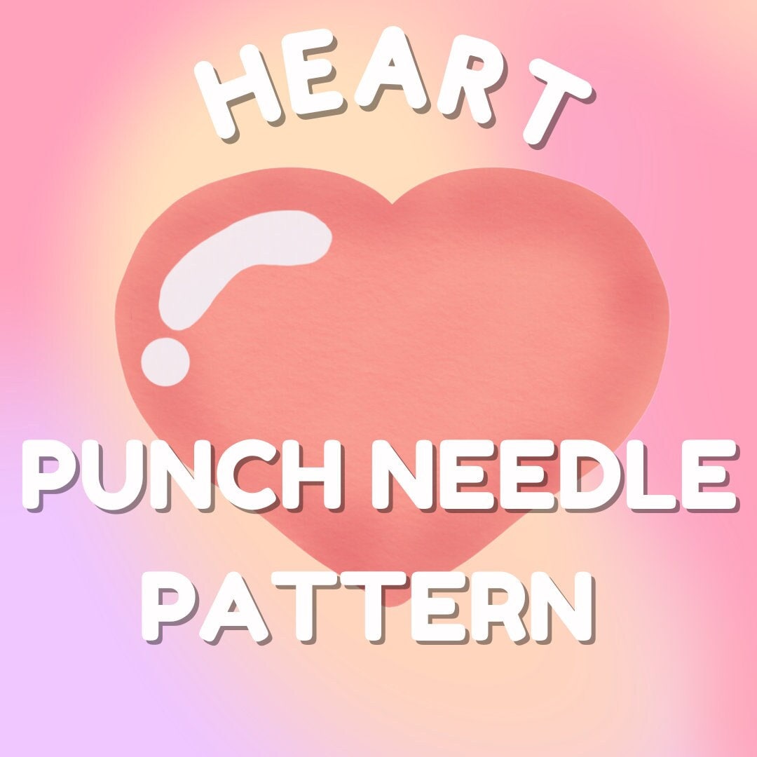 Punch Needle Patterns Punch Needle Coaster Heart Mug Rug Heart ...