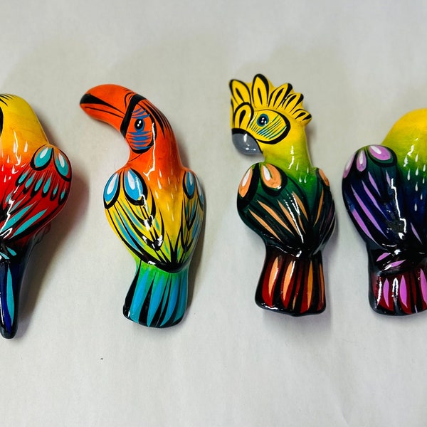 Hand Painted Parrot - Etsy