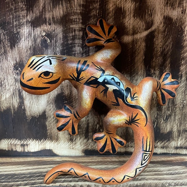 Painted Lizard - Etsy