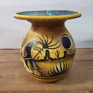Flat Top Southwest Pot - Etsy