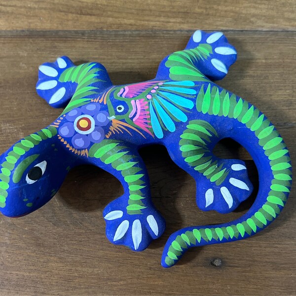 Painted Lizard - Etsy