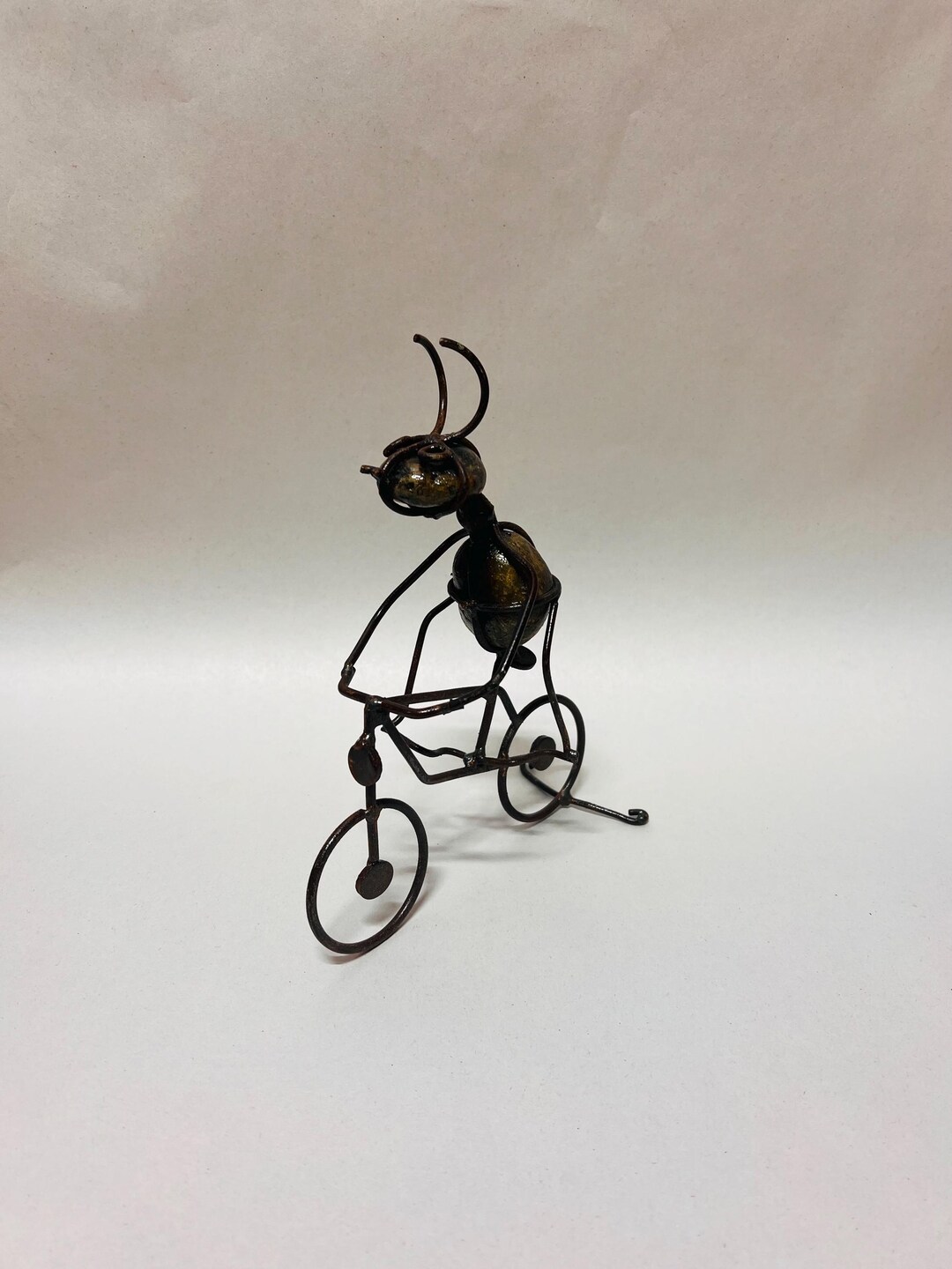 Metal Ant on Bicycle - Etsy