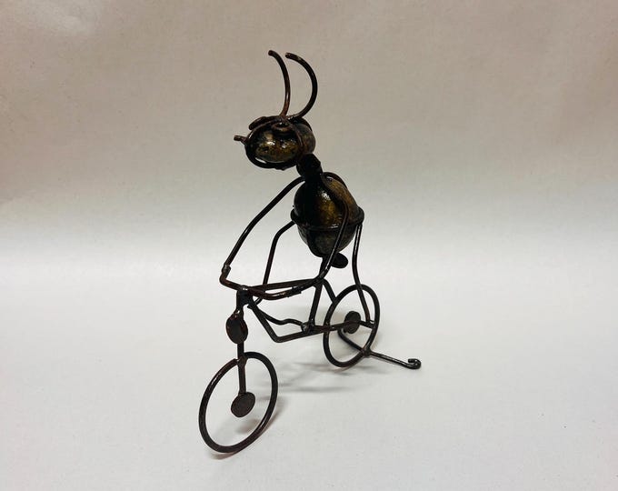 Bicycle Ant Rider, Patio and Garden Décor Created by Latin Nomad. - Etsy