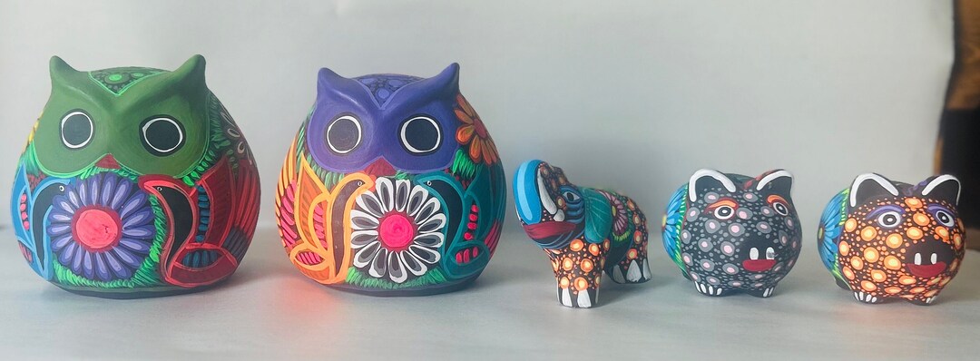 Hand-painted Owl Money Bank: Unique Matte Finish - Etsy