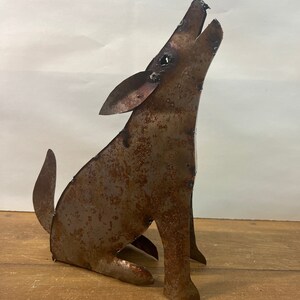 Metal Coyote, Metal Garden Sculpture, Coyote, Garden Decor, Outdoor ...