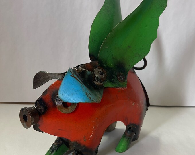 Flying Pig Metal Art Sculpture - Etsy