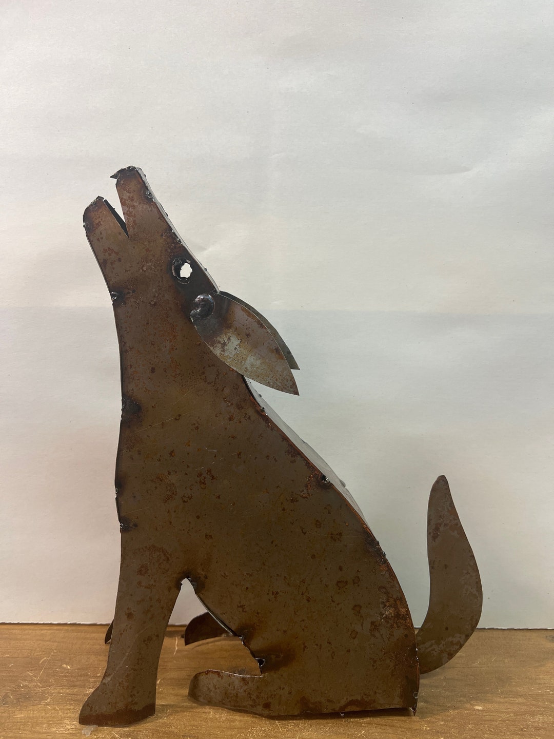 Metal Coyote, Metal Garden Sculpture, Coyote, Garden Decor, Outdoor ...