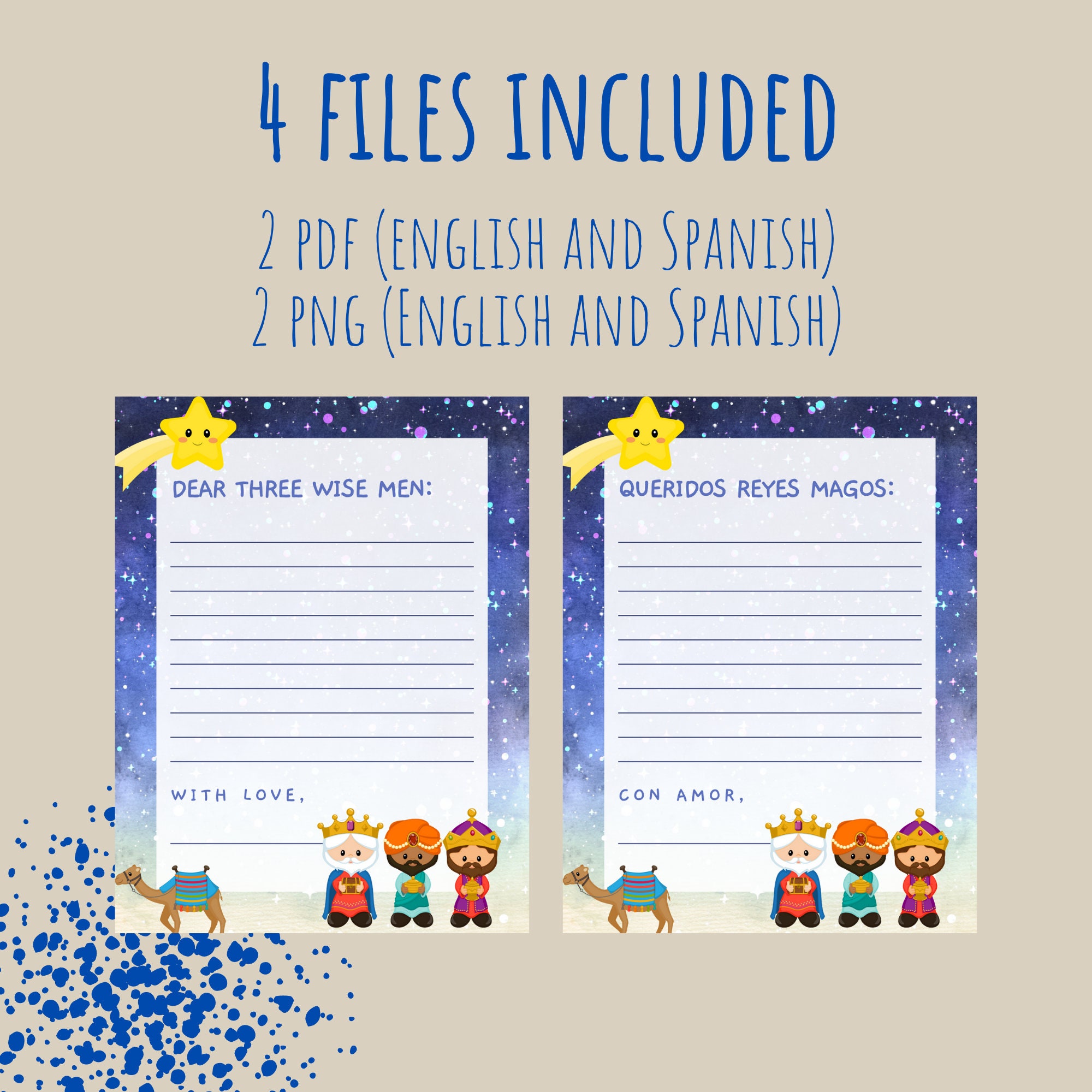 Printable Three Wise Men Letter Letter to Wise Men Wise Men - Etsy