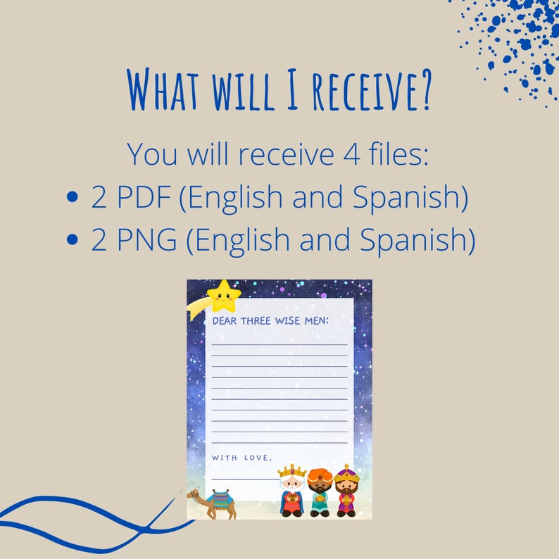 Printable Three Wise Men Letter Letter to Wise Men Wise Men - Etsy