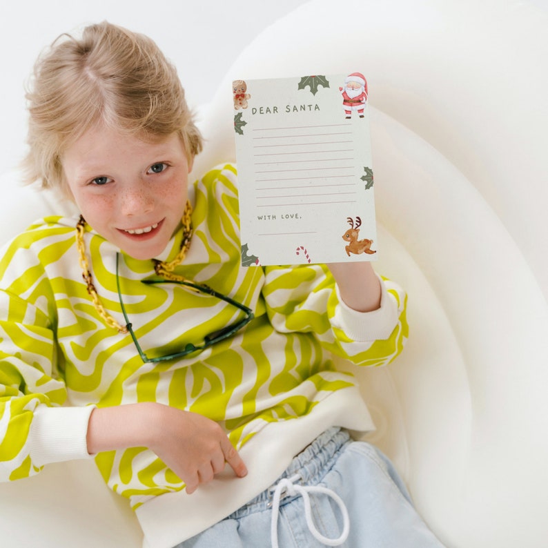 Printable Dear Santa Letter, Letter to Santa, Christmas Wish List ...