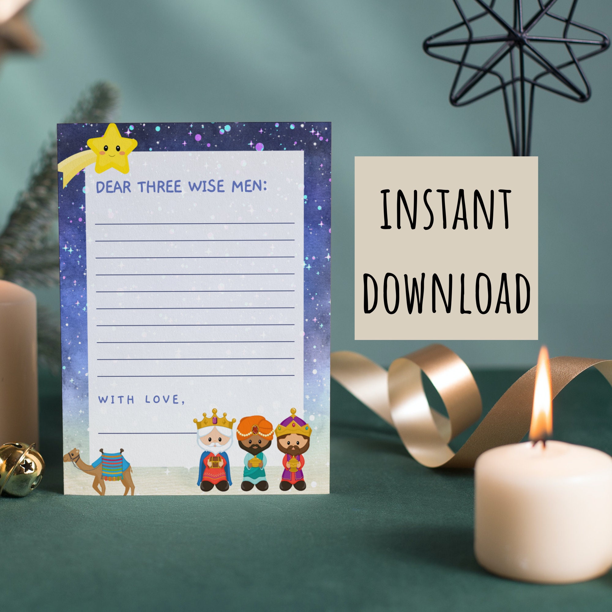 Printable Three Wise Men Letter Letter to Wise Men Wise Men - Etsy