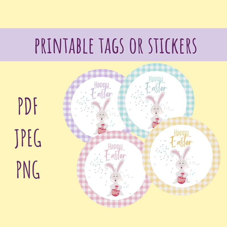 Easter Gift Tags Instant Download Printable, Ready to Print Easter Gift ...