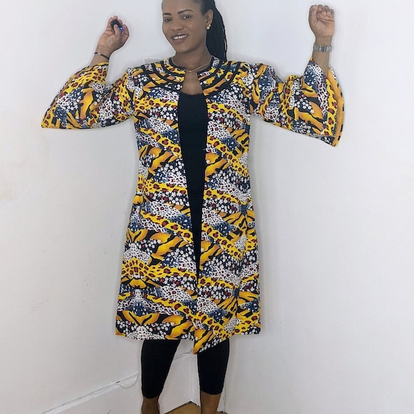 African Print Jacket - Etsy