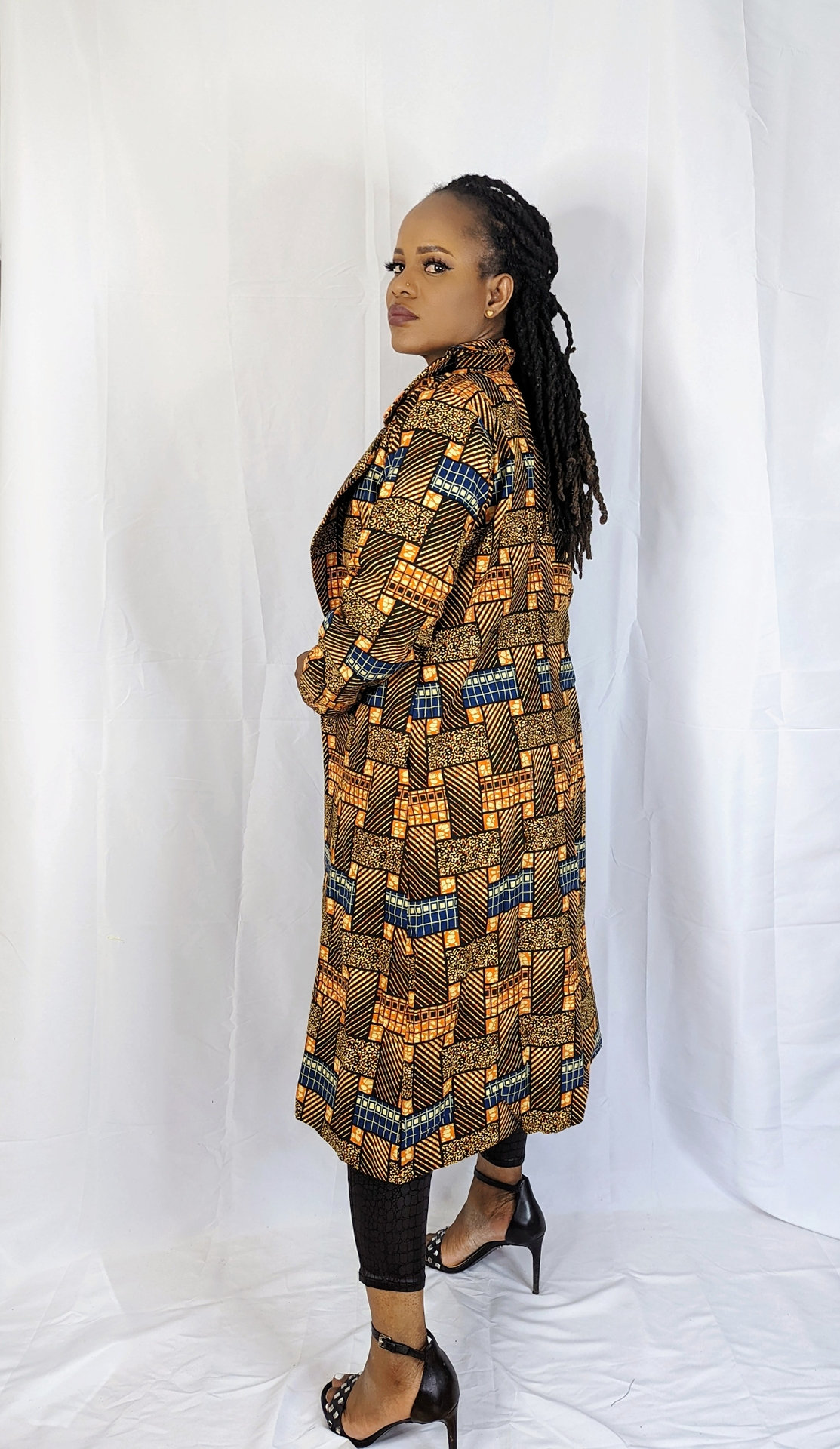African Print Trench Coat, Women's Ankara Jacket, Longline Kimono - Etsy