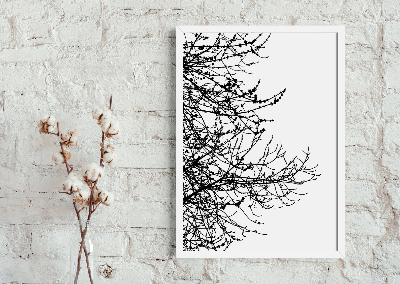 Tree instant digital download black and white wall decor | Etsy