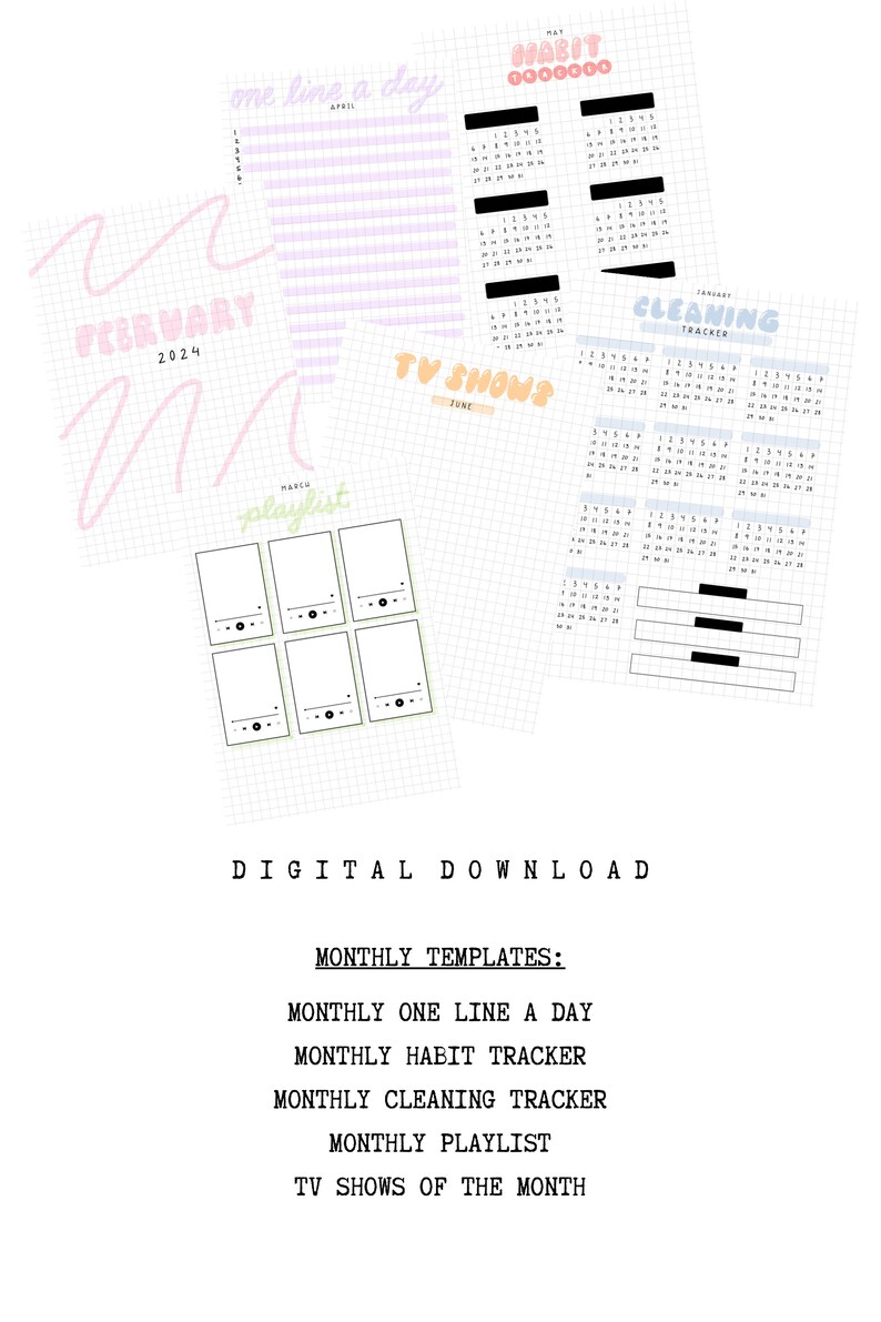 2024 Digital Bullet Journal Template - Etsy