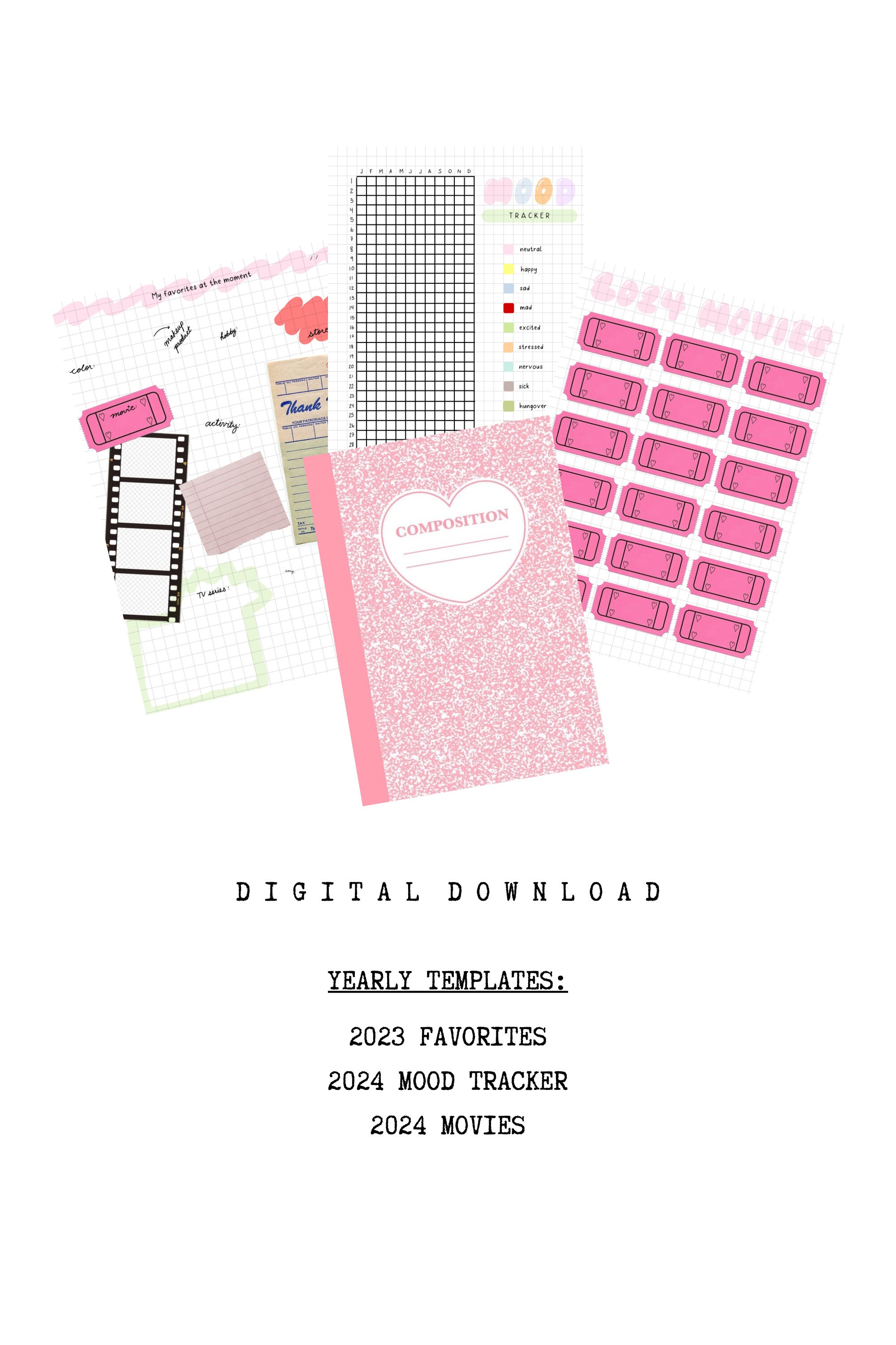 2024 Digital Bullet Journal Template - Etsy