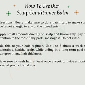 Scalp Conditioner Balm Ayurvedic Herb Infused Sulfur Balm - Etsy