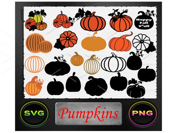 Pumpkin Svgs and Pngs x23 With Bonus Welcome Signs x4 - Etsy