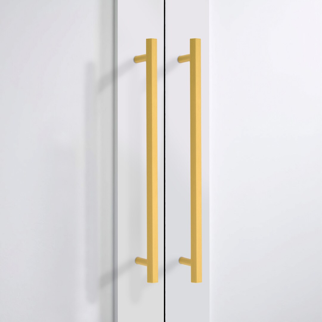 Solid Brass Hexagonal Pull Handles & Knobs Kitchen Cabinet - Etsy