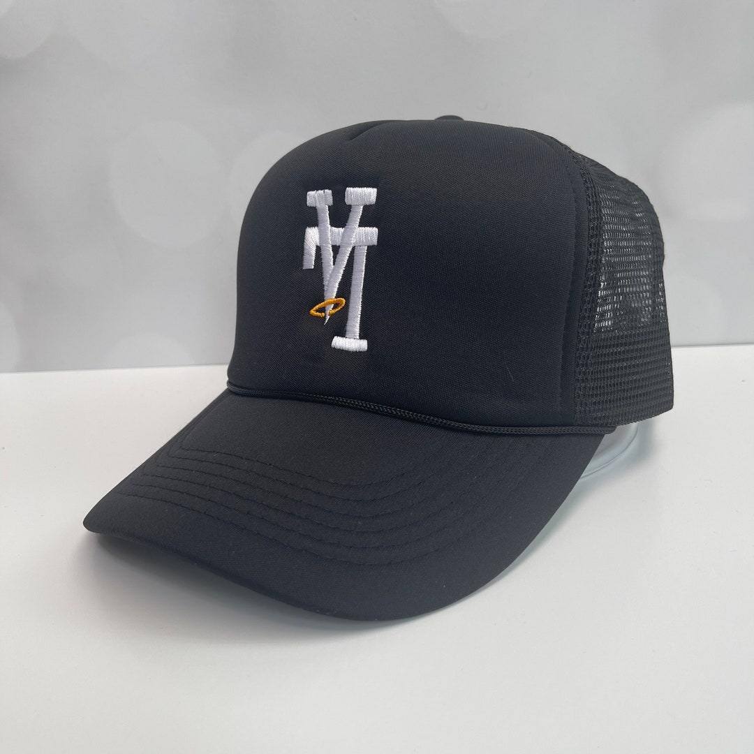 LA Los Angeles Trucker Baseball Cap With Upside Down LA With a Halo - Etsy