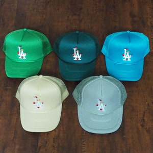 LA Los Angeles Trucker Cap, Baseball Hat With Hearts and Halo - Etsy