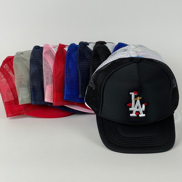 Los Angeles Hat With Hearts - Etsy