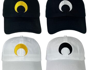 MOON Baseball Hat Embroidered Dad Cap Crescent Lunar - Etsy