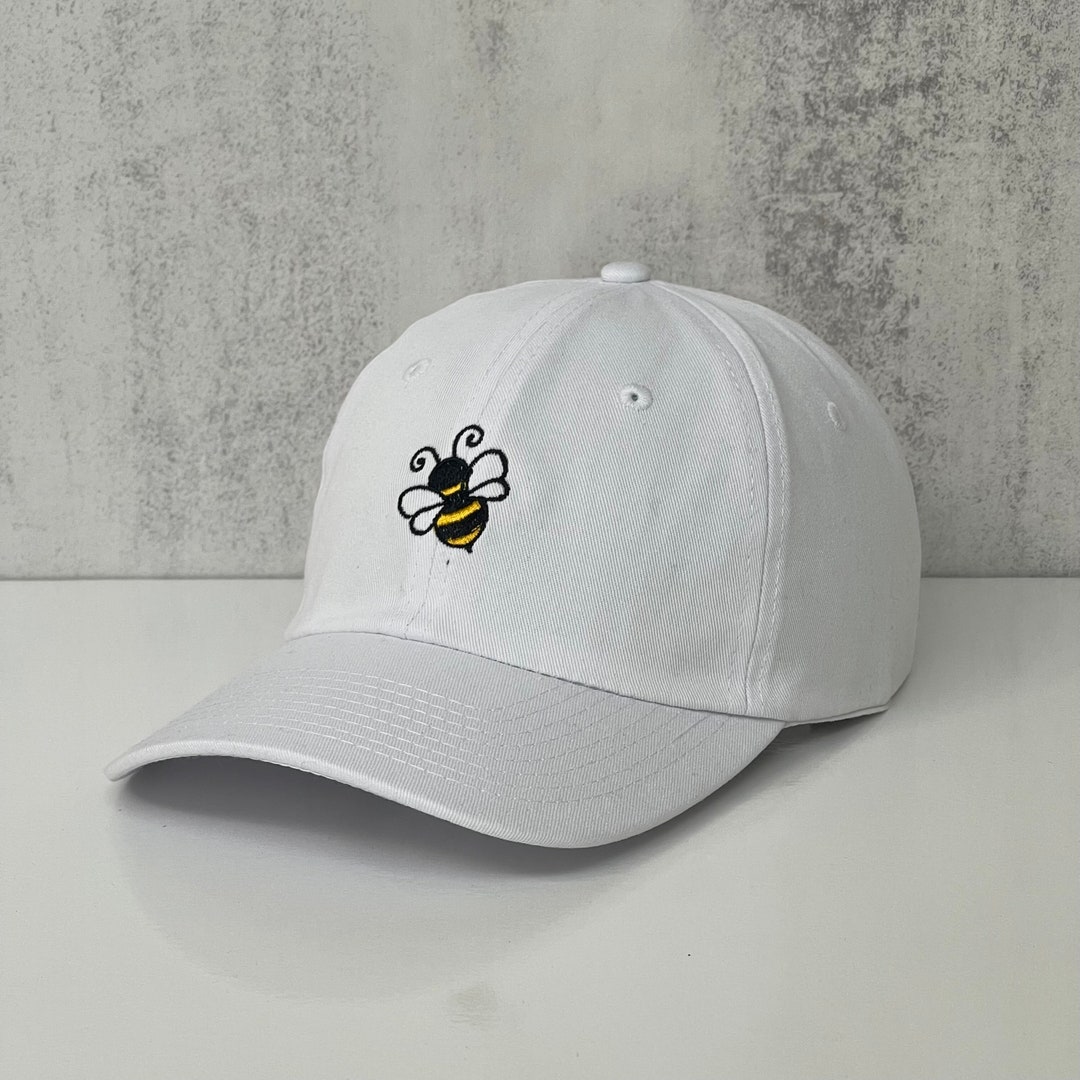 Bumblebee Baseball Hat, Bee Embroidered Dad Cap • Unstructured Low ...