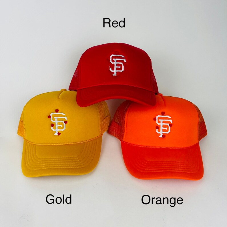 SF San Francisco Trucker Cap Baseball Hat With Embroidered - Etsy