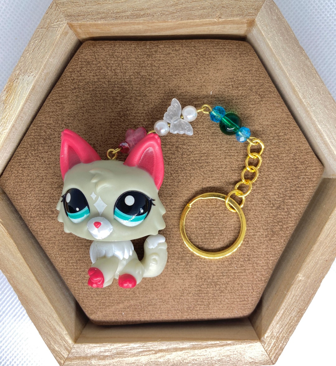 Littlest Pet Shop Beaded Keychain, LPS Keychain, LPS Beaded Keychain ...