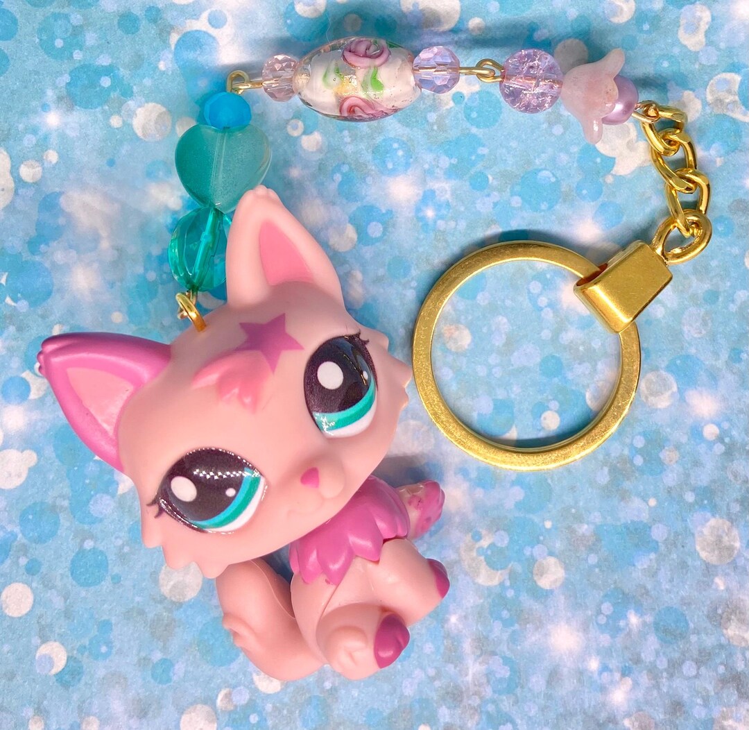 Littlest Pet Shop Keychain, Littlest Pet Shop Beaded Keychain, LPS ...