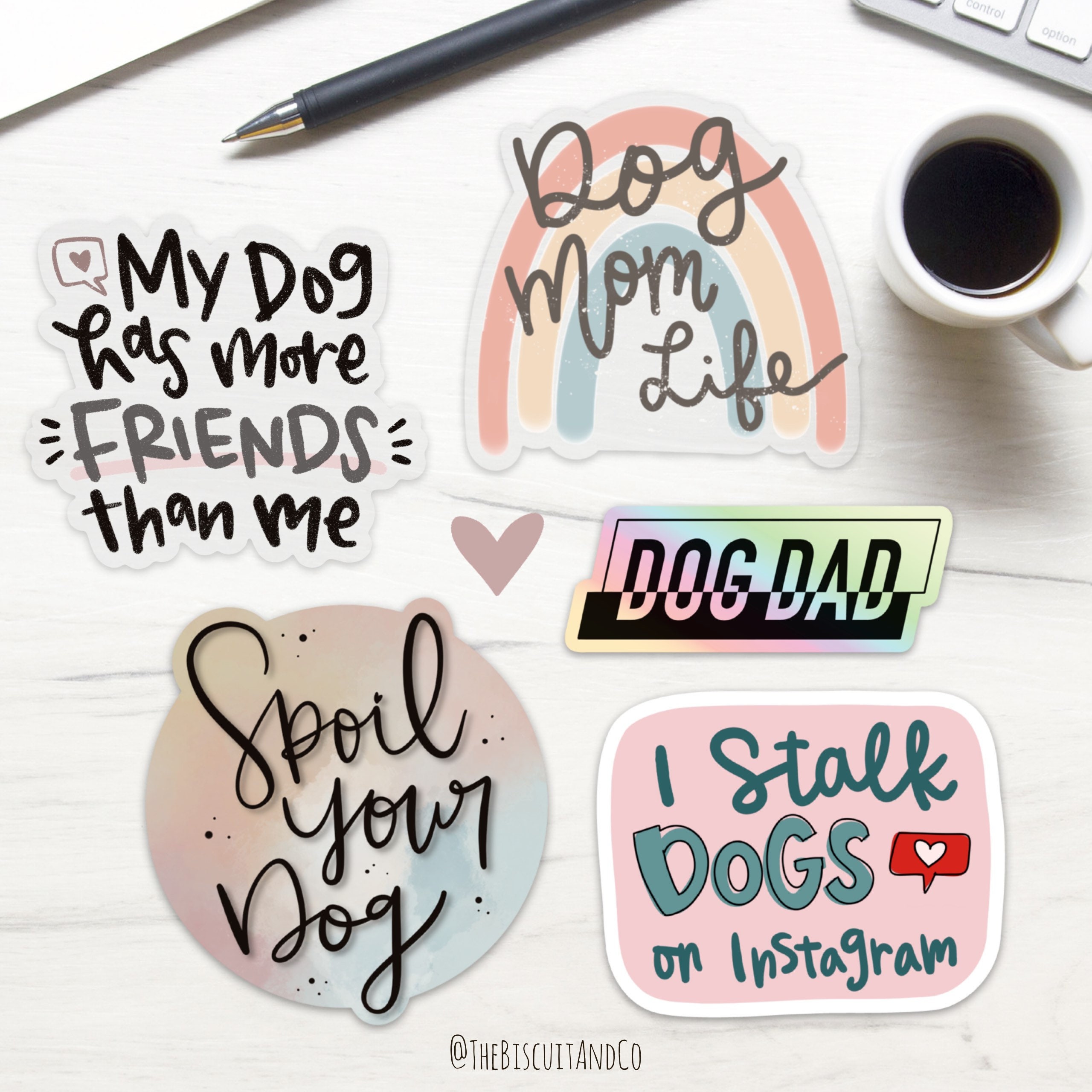 Paper & Party Supplies Stickers, Labels & Tags Dog Lover Sticker Bundle ...