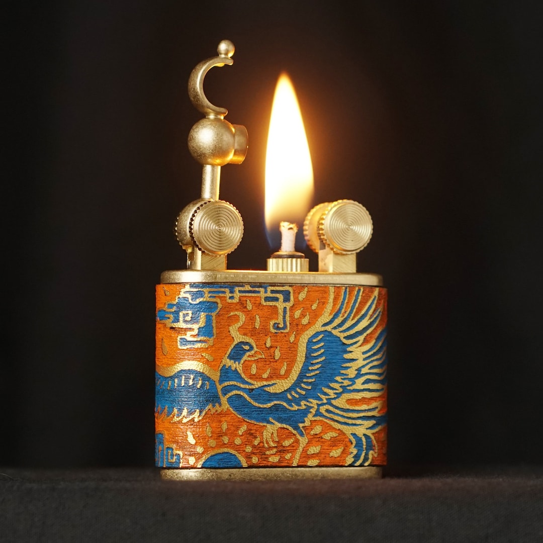 Flying Phoenix Design for Refillable Lighter - Handcrafted Genuine ...