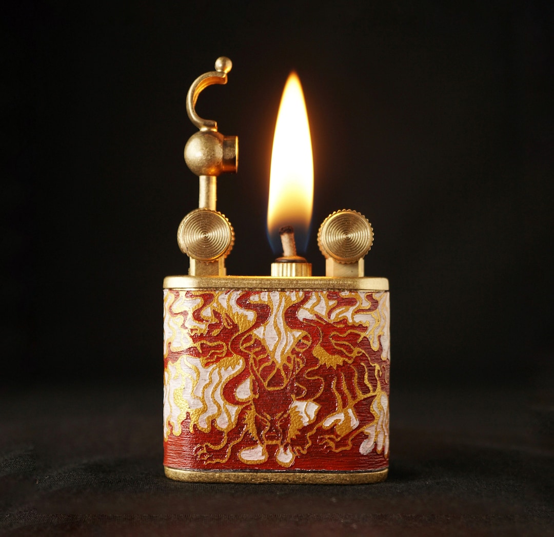 Cerberus Design Lighter: Handcrafted Leather & Copper, Name Engraving ...