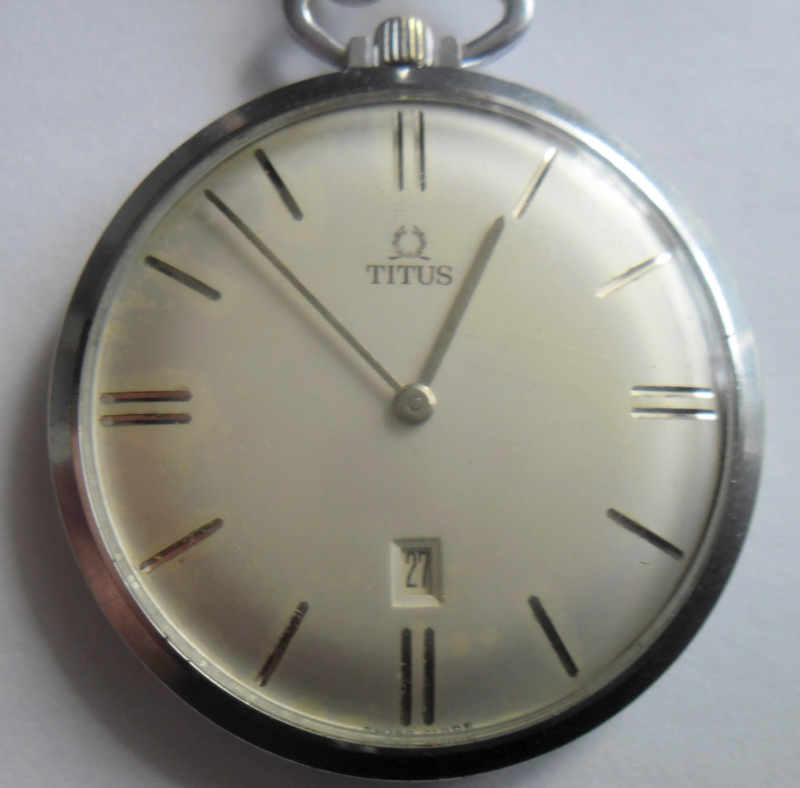 Titus Pocket Watch With Chain 17j. Swiss - Etsy