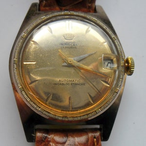 Aureole Swiss Made, 17 Rubis, Automatic 60-70s, Gold Plated - Etsy