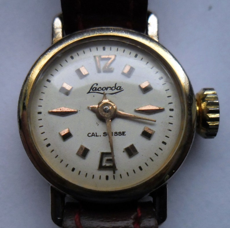 Montre suisse plaquée or pour femme Lacorda, années 1960 - Etsy France