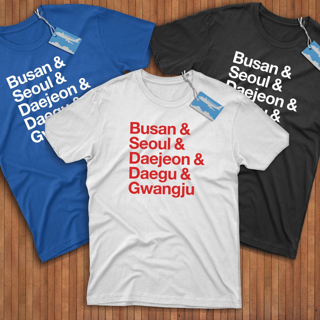 South Korea Cities Shirt! Reppin' Busan, Seoul, Daejeon, Daegu ...