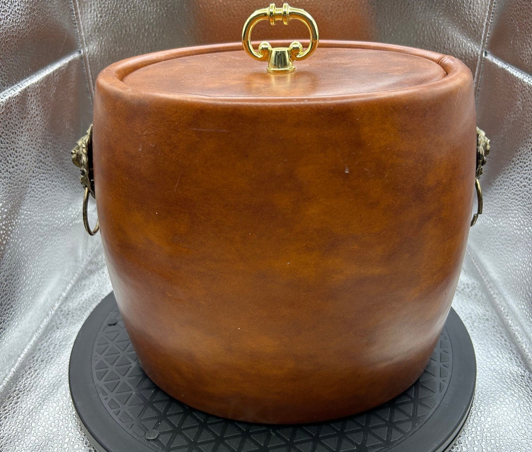 Kraftware Faux Leather Lion Head Ice Bucket/ice Bucket - Etsy