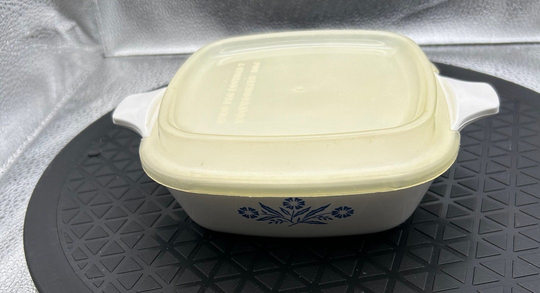 Corning Ware/ P-41-b/blue Cornflower/ Petite Pan With Plastic Lid ...