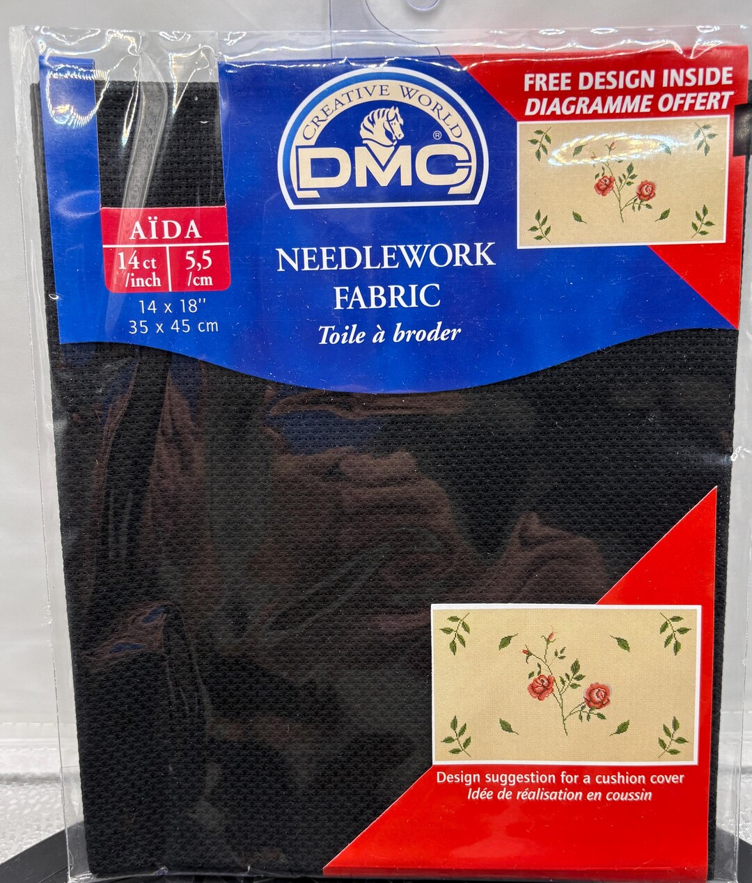 Creative World DMC/14 Count Black Aida Cloth/ Aida Cloth - Etsy