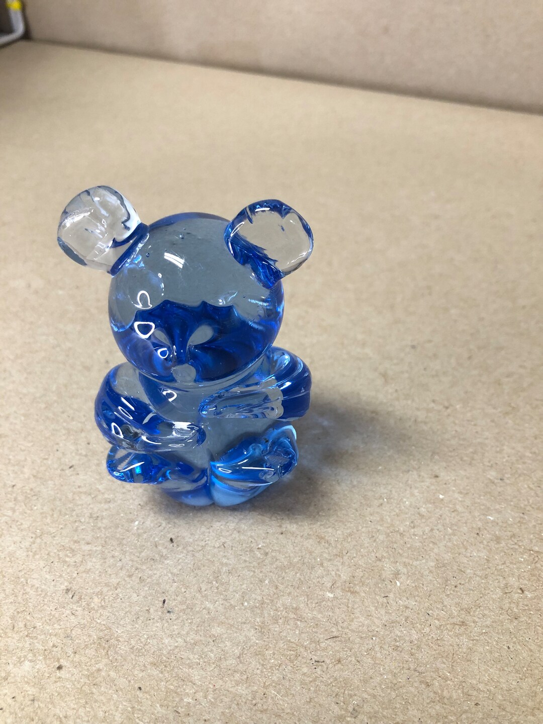 Fenton/blue Glass Teddy Bear/ Teddy Bear Figurine - Etsy