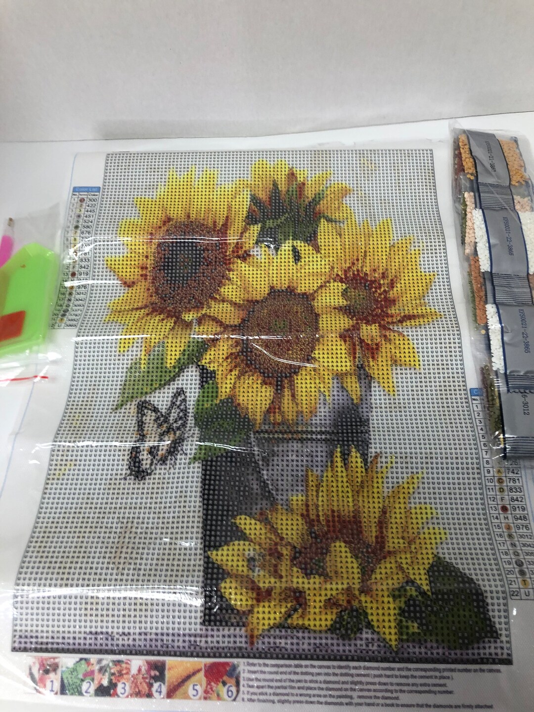 Metal Bucket With Sunflowers Diamond Painting/ Diamond Painting Kit - Etsy