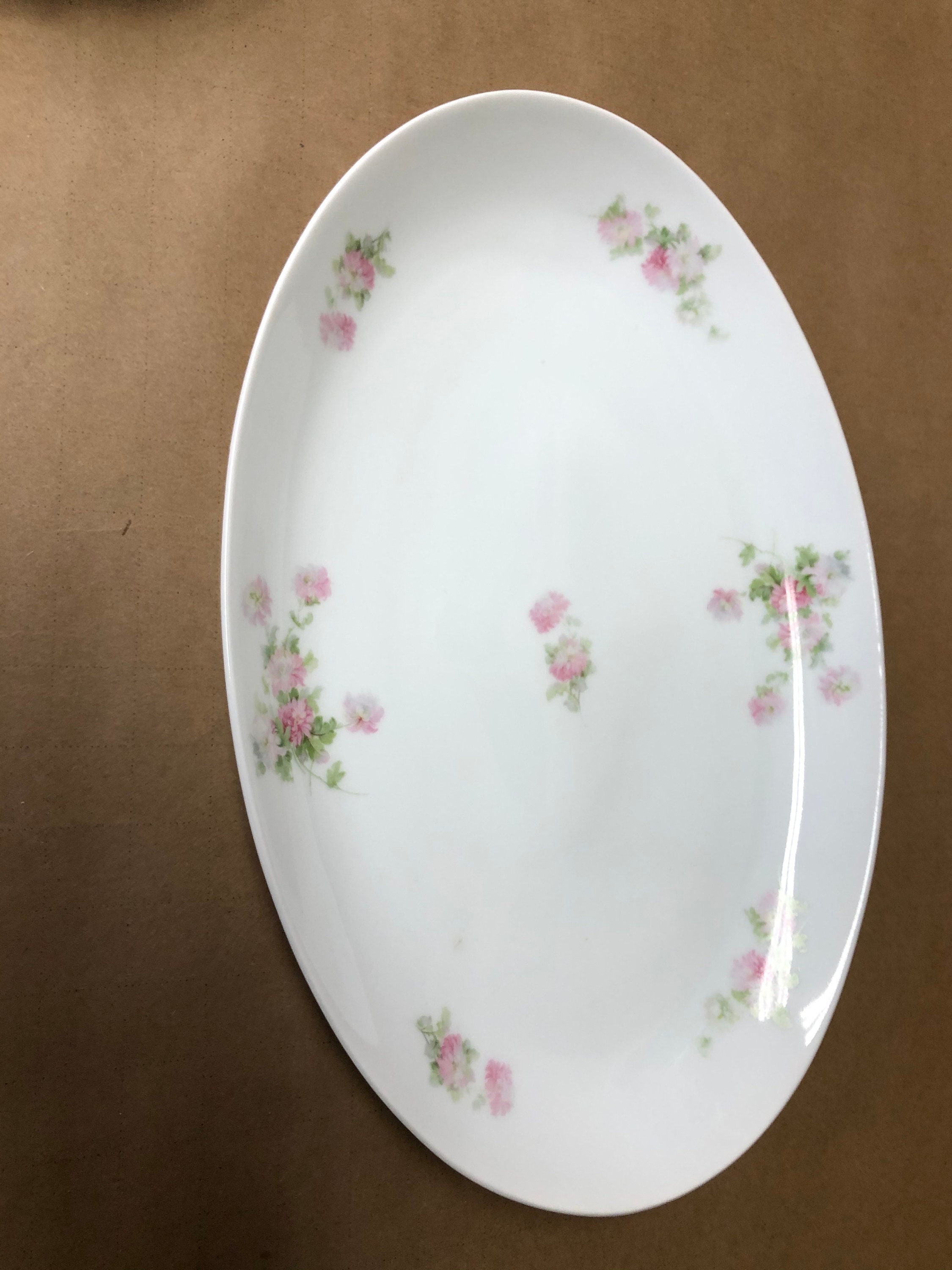 Austria Hub China /pink Floral Pattern / Large Platter - Etsy