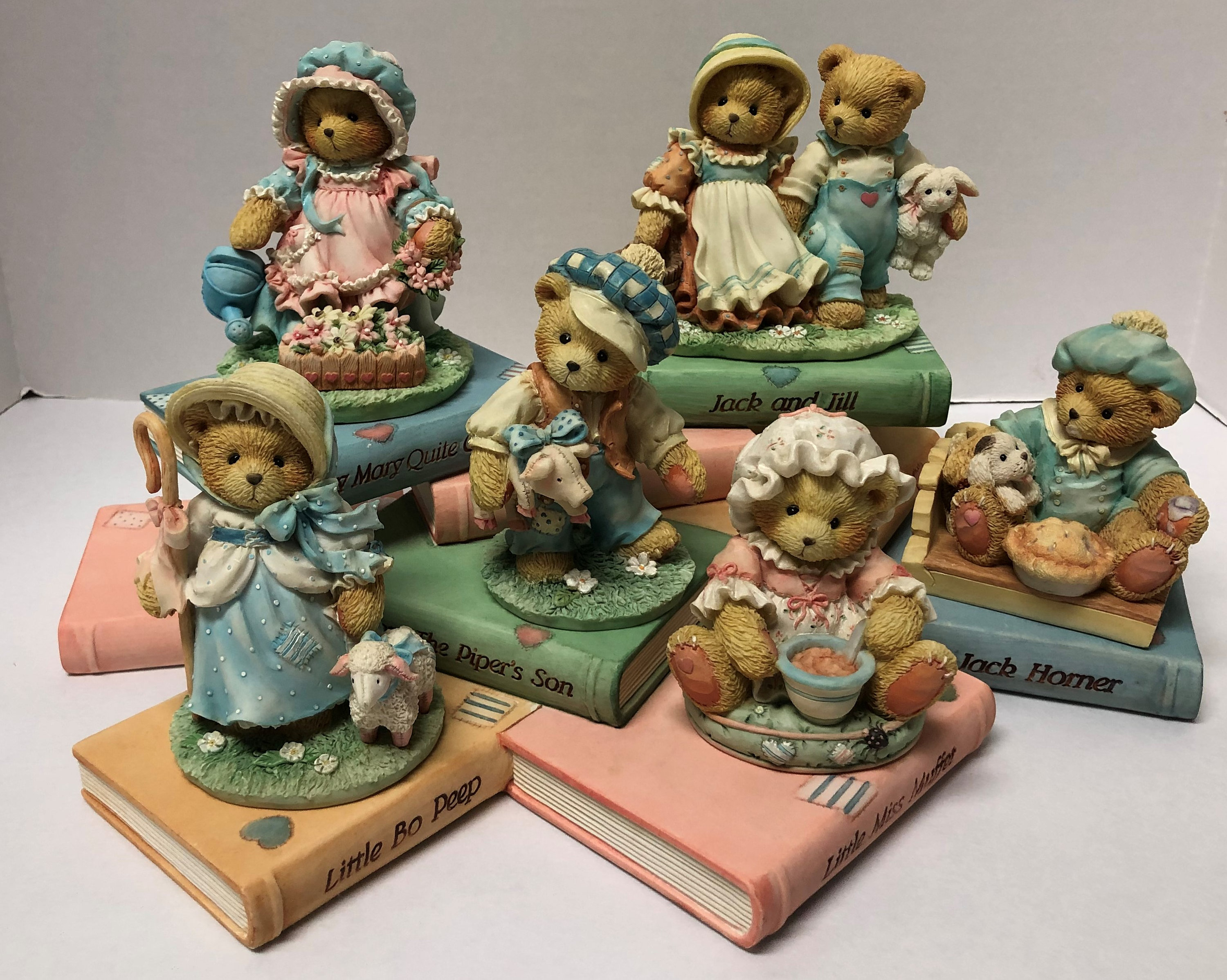 Cherished Teddies Nursery Rhyme Book Display / With 6 - Etsy.de