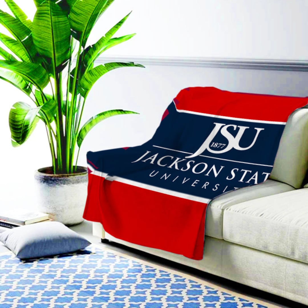 JSU Throw Blanket (jackson State University - Red, White & Blue) - Etsy
