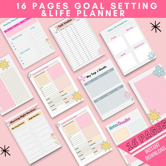 Life Planner & Goal Setting Printable PDF Ultimate Life | Etsy