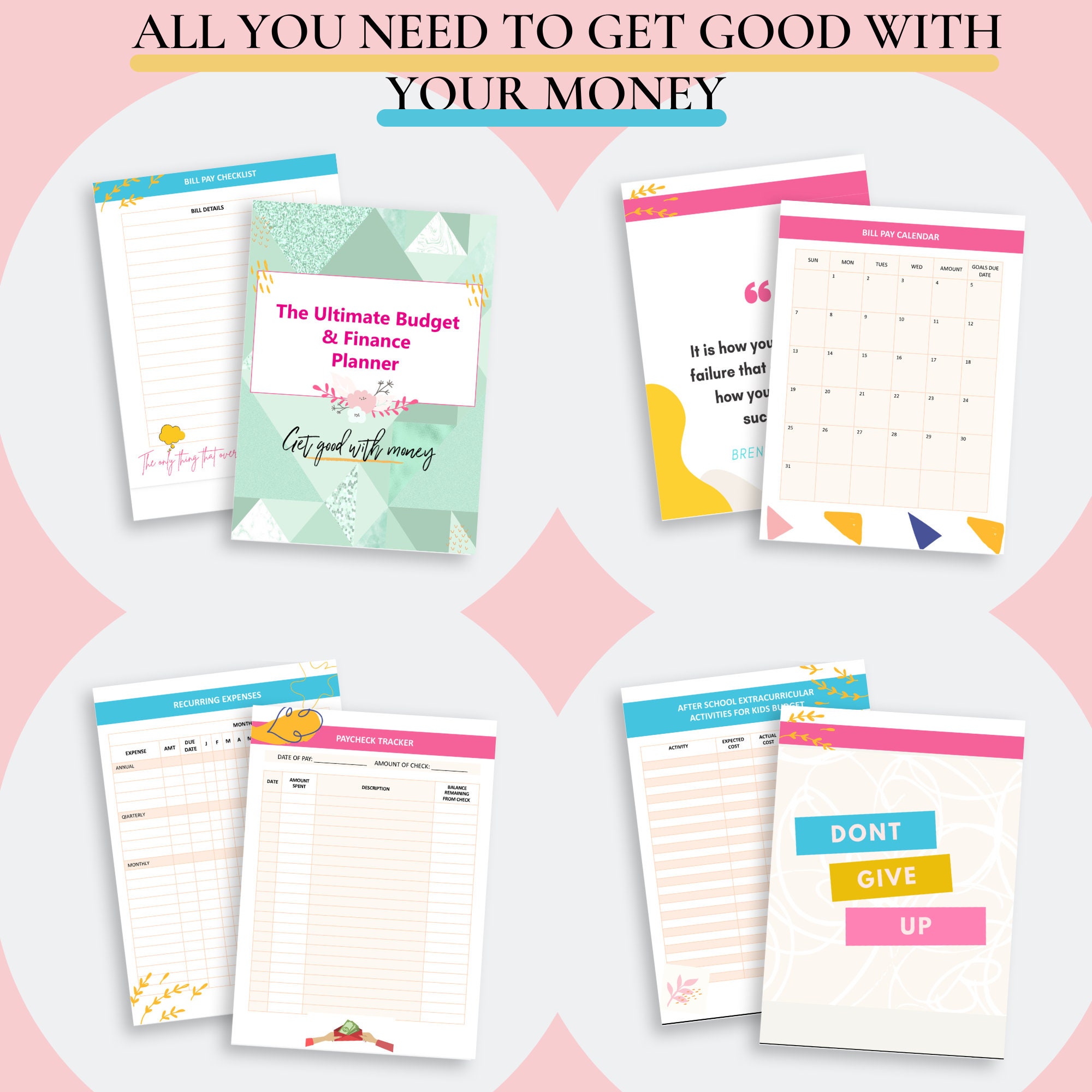 Ultimate Budget & Finance Planner Printable Bundle , Money Saving ...